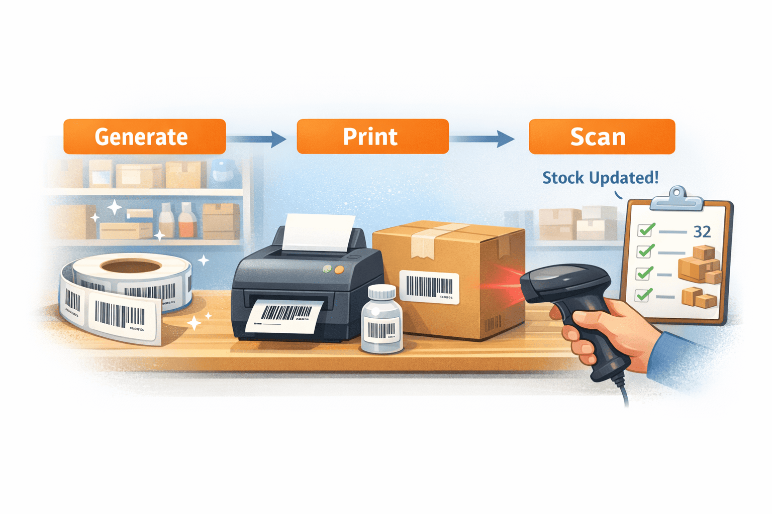 Barcode Basics for Small Businesses: Print, Scan, Control Stock